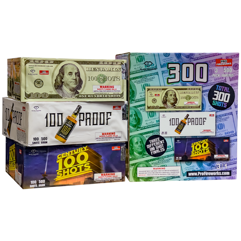100 Shot 3 Pack Assorted | Pro Fireworks