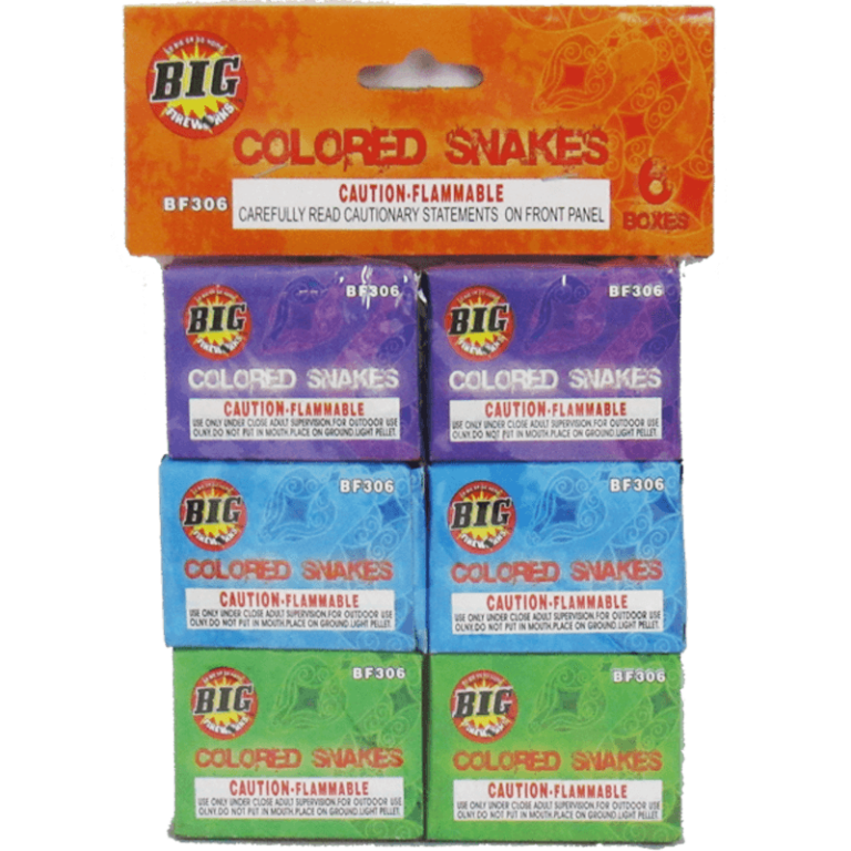 Snakes Colored | Pro Fireworks